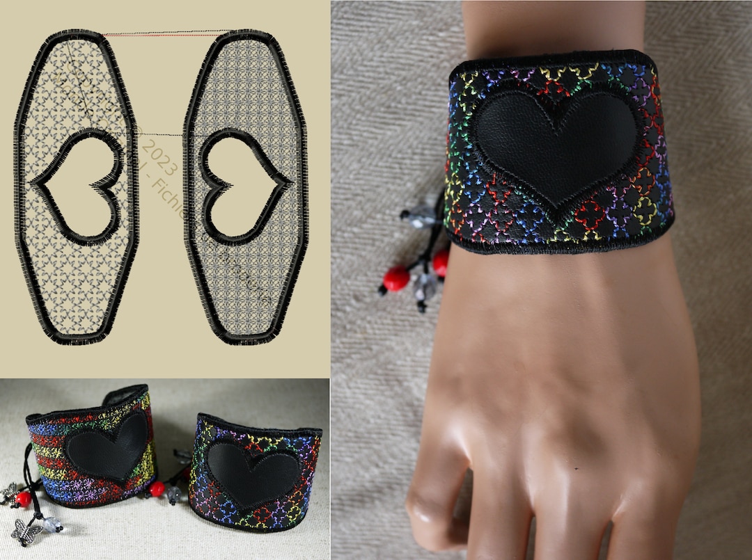 Cuff Bracelet Machine Embroidery Design, Machine Embroidery Files ...