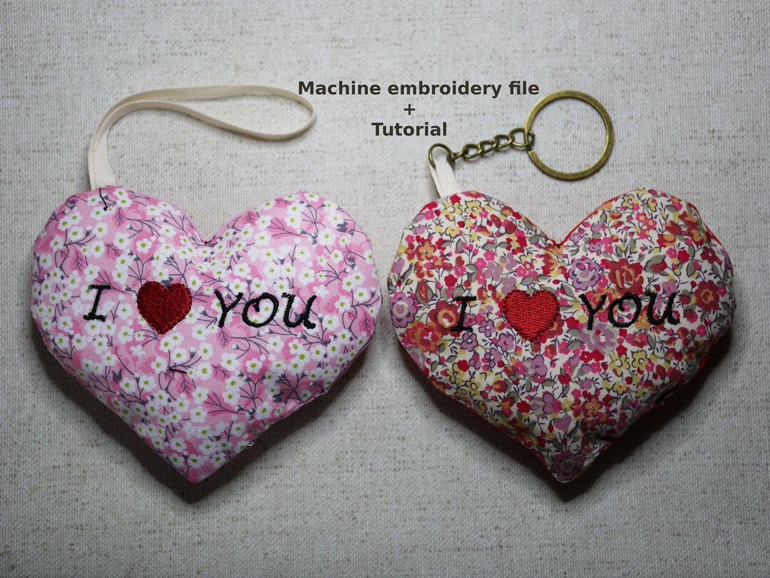 Embroidered Heart Machine Embroidery Design, Heart Decoration Machine ...
