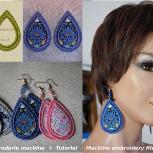 FSL Drop Earrings Machine Embroidery Design, Machine Embroidery Files ...