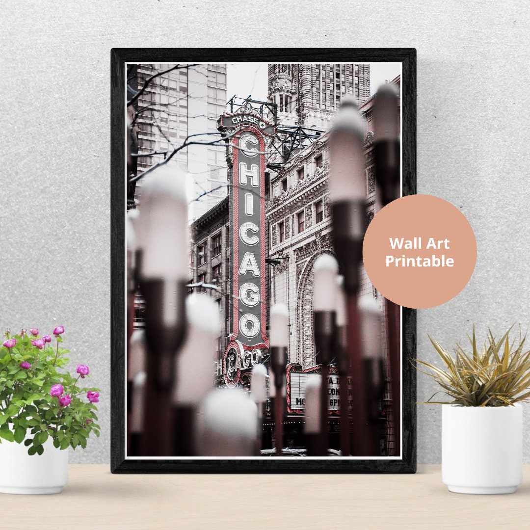 Chicago Theatre Poster - Etsy