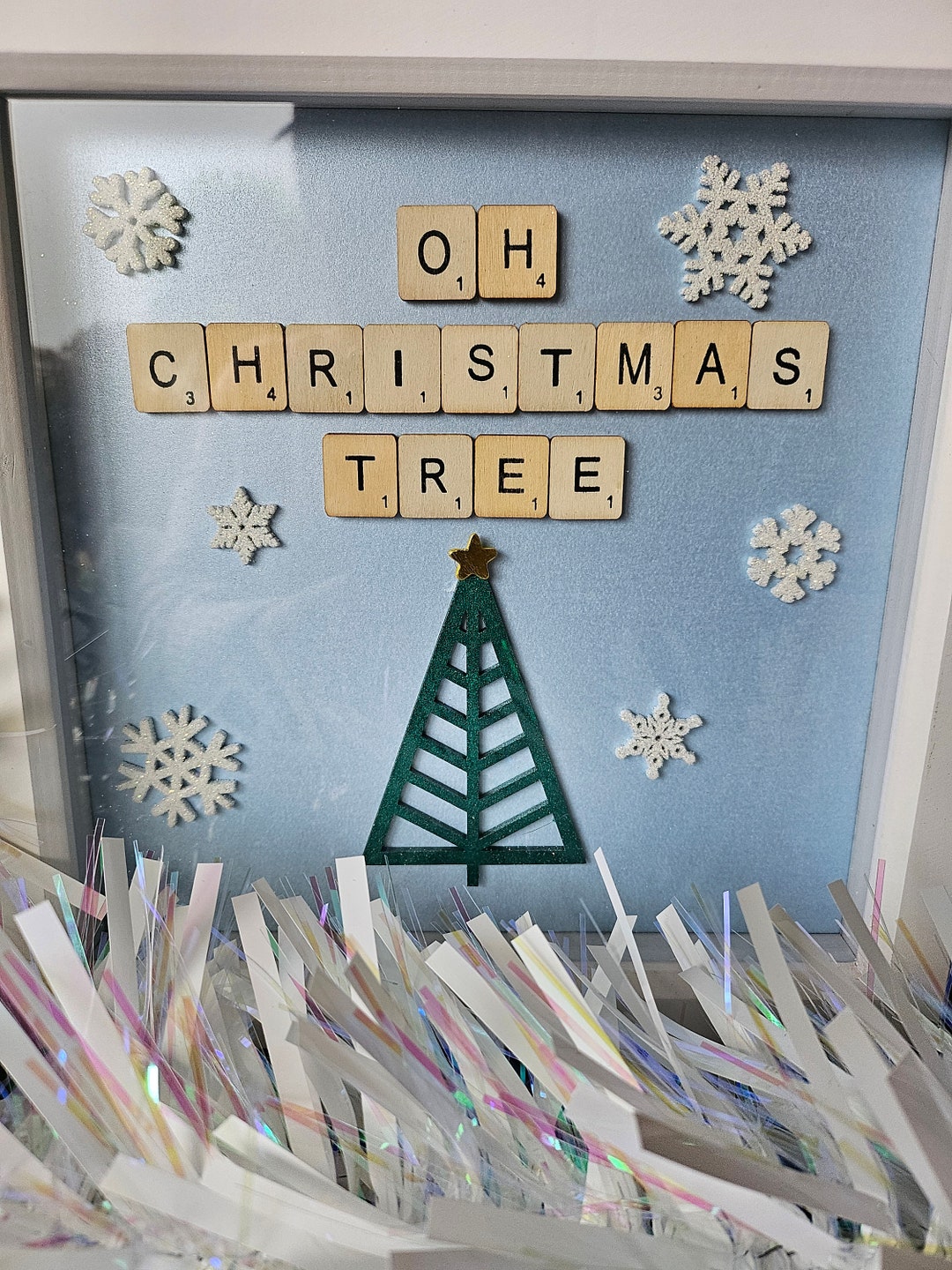 Christmas Box Frame - Oh Christmas Tree - Etsy UK