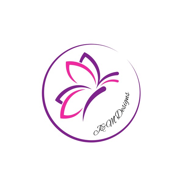 Pink and Purple Butterfly Design Logo Small Business Logo - Etsy