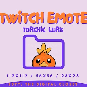 Torchic From Pokémon Lurk Emote for Twitch, Discord, Youtube, Streamers ...