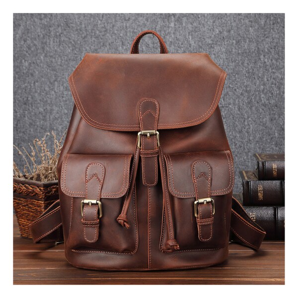 Leather Rucksack - Etsy