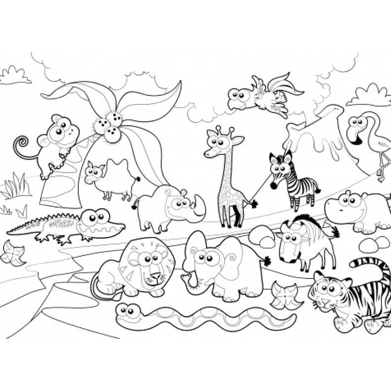 Printable Colouring Sheets Instant Download - Etsy