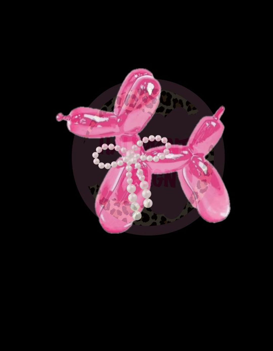 Balloon Dog Png, Coquette Png, Pink Dog Png, Pearl Bow Png - Etsy