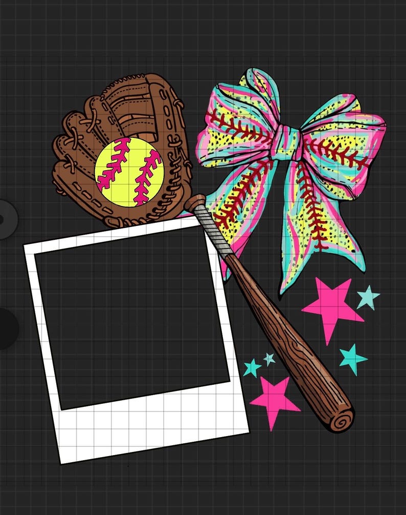 Softball Photo Insert PNG, Softball Png, Trending Png, Softball Mom Png ...