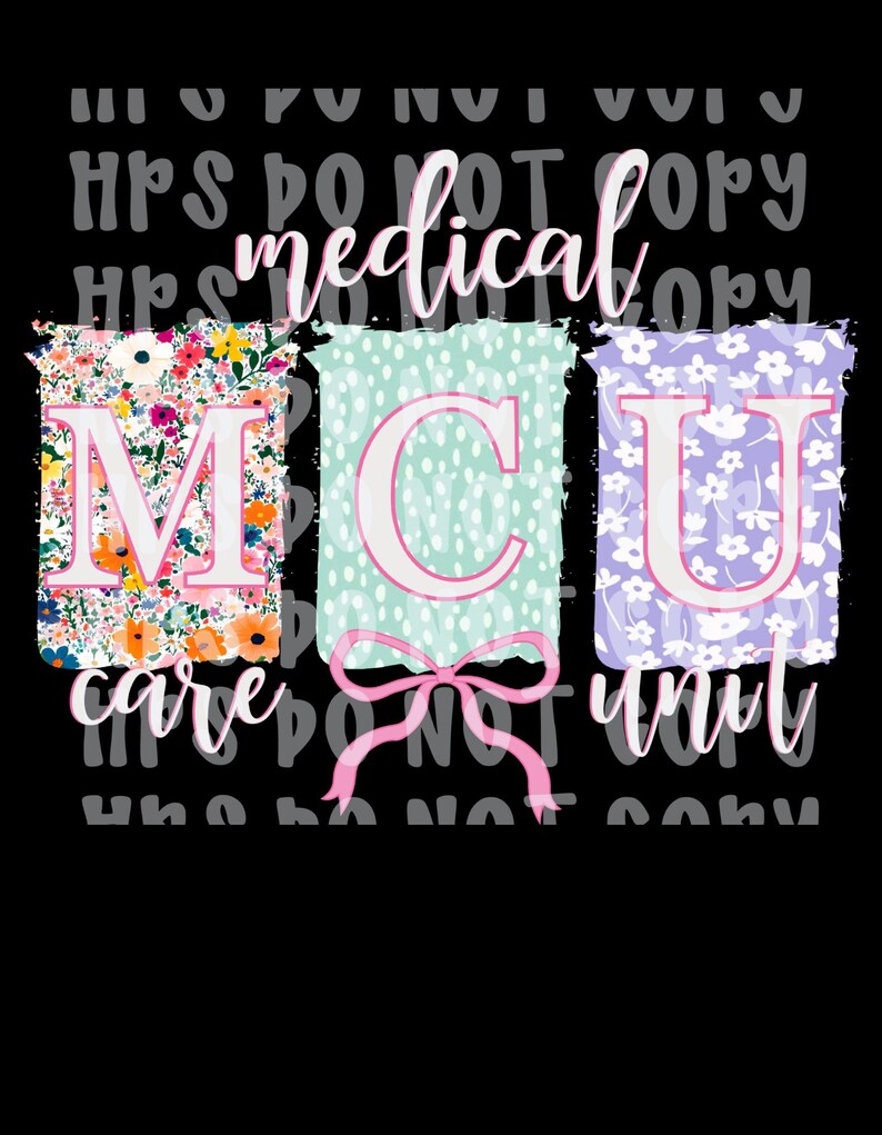 Medical Care Unit Png, MCU Floral Png, Health Care Png - Etsy