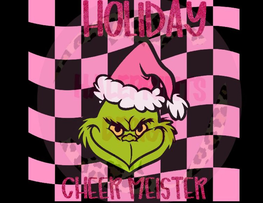 Holiday Cheer Meister Png, Christmas Png, Glitter Letter Png, Pink ...