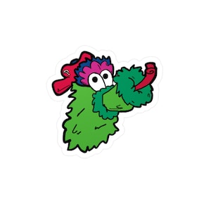 Philadelphia Phillies Phanatic Sticker - Hand-drawn - Etsy