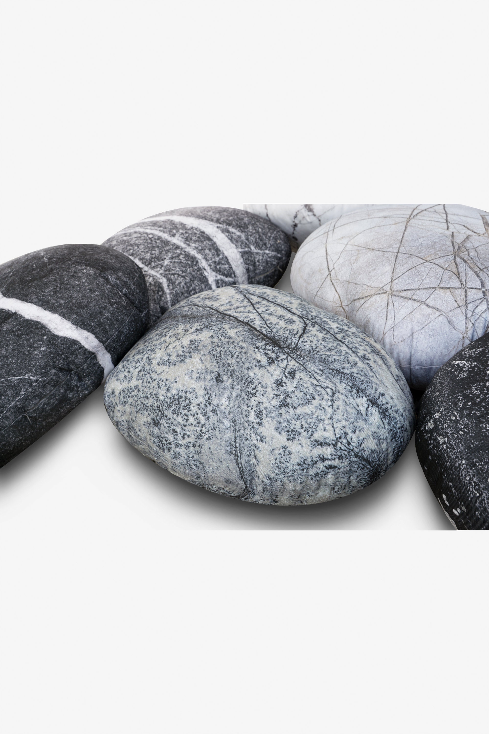 Outdoor. Set of 8 Large Rocks Stone Pillows, Home Decoration, Pebble ...