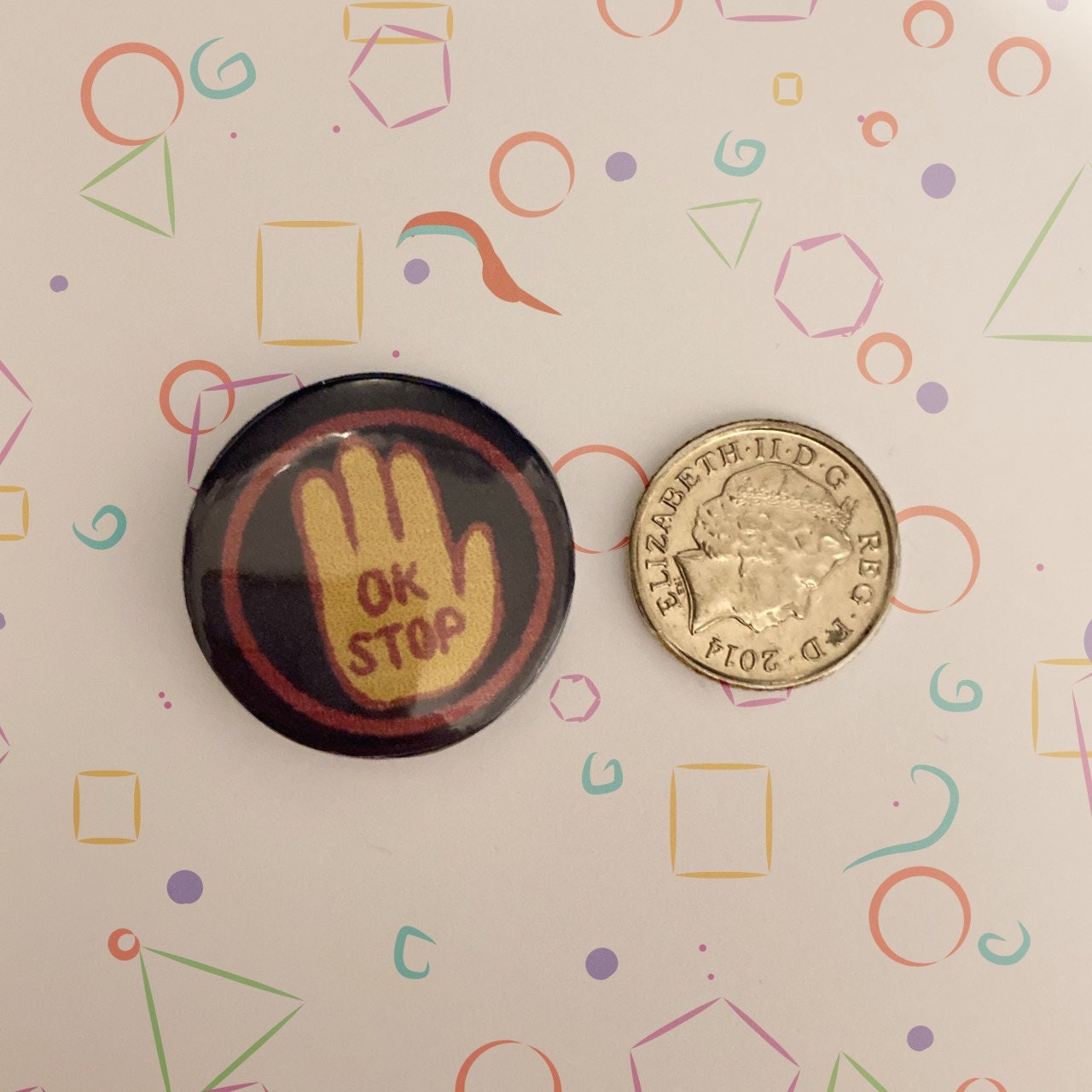 Ok Stop Warren the Eagle DHMIS Pin Badge - Etsy UK