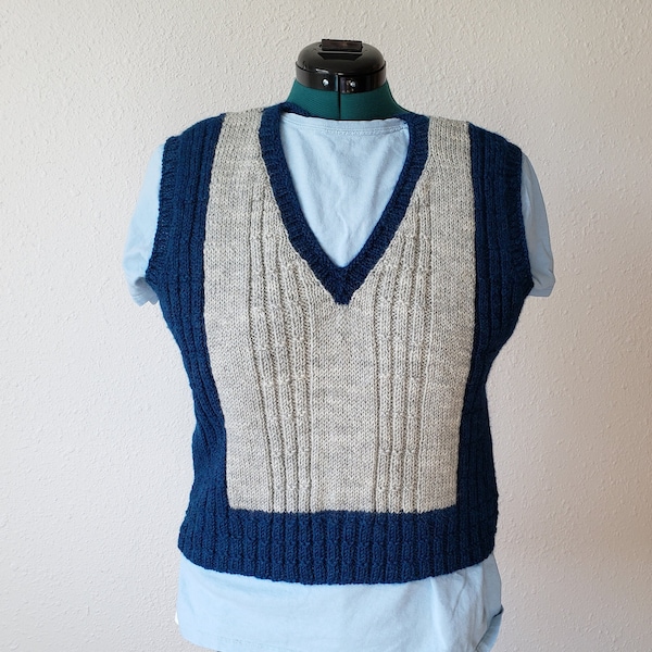 Hand Knit Vest - Etsy