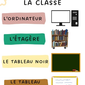 French Les Objets Dans La Classe Posters, French Classroom Decor ...