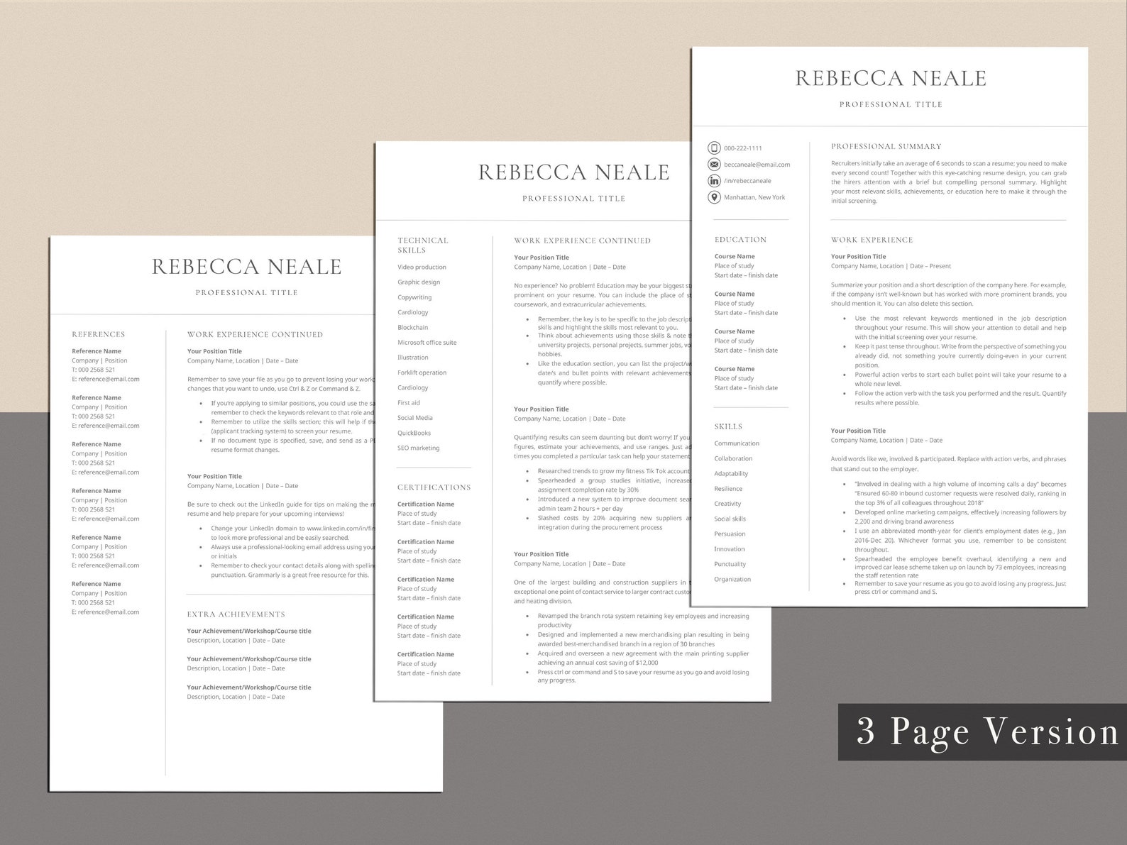 Resume Template Google Docs, Teachers Resume, Student Resume ...