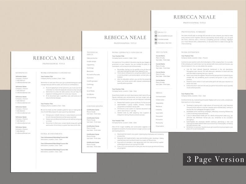 Resume Template Google Docs, Teachers Resume, Student Resume ...