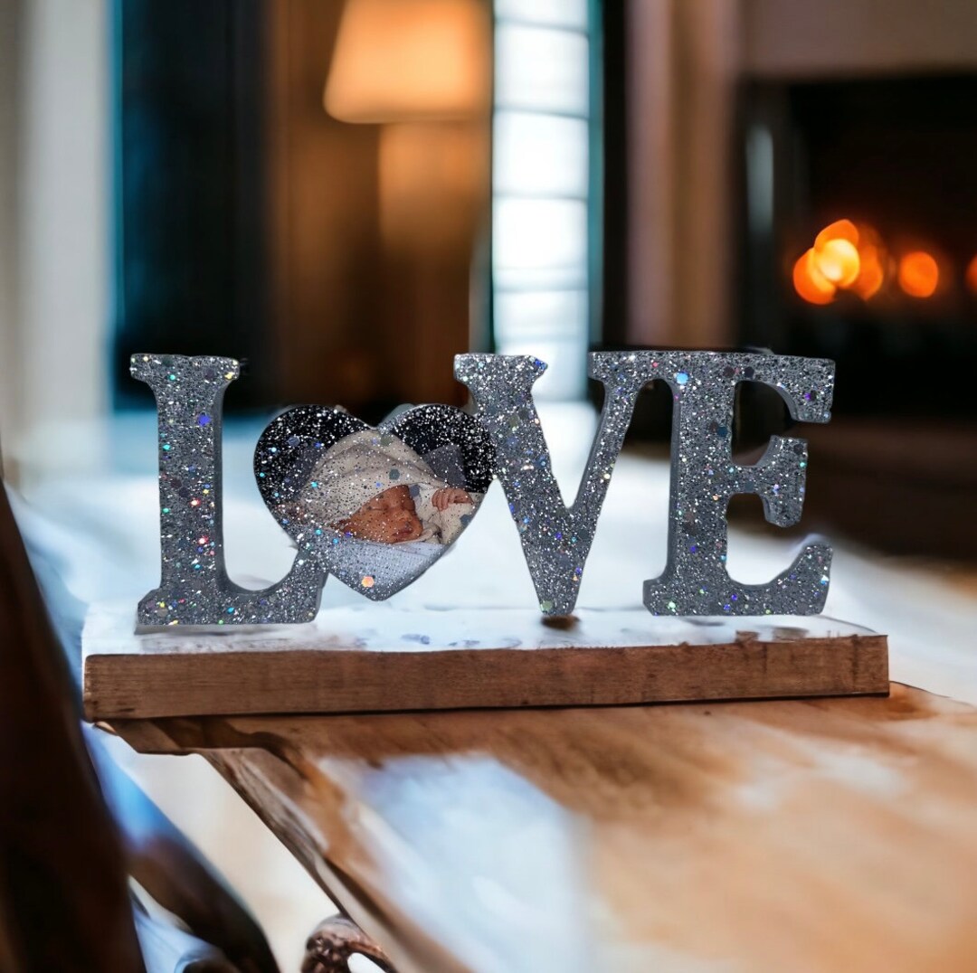 Personalised Freestanding Resin Sign Resin Word Plaque Love Sign - Etsy
