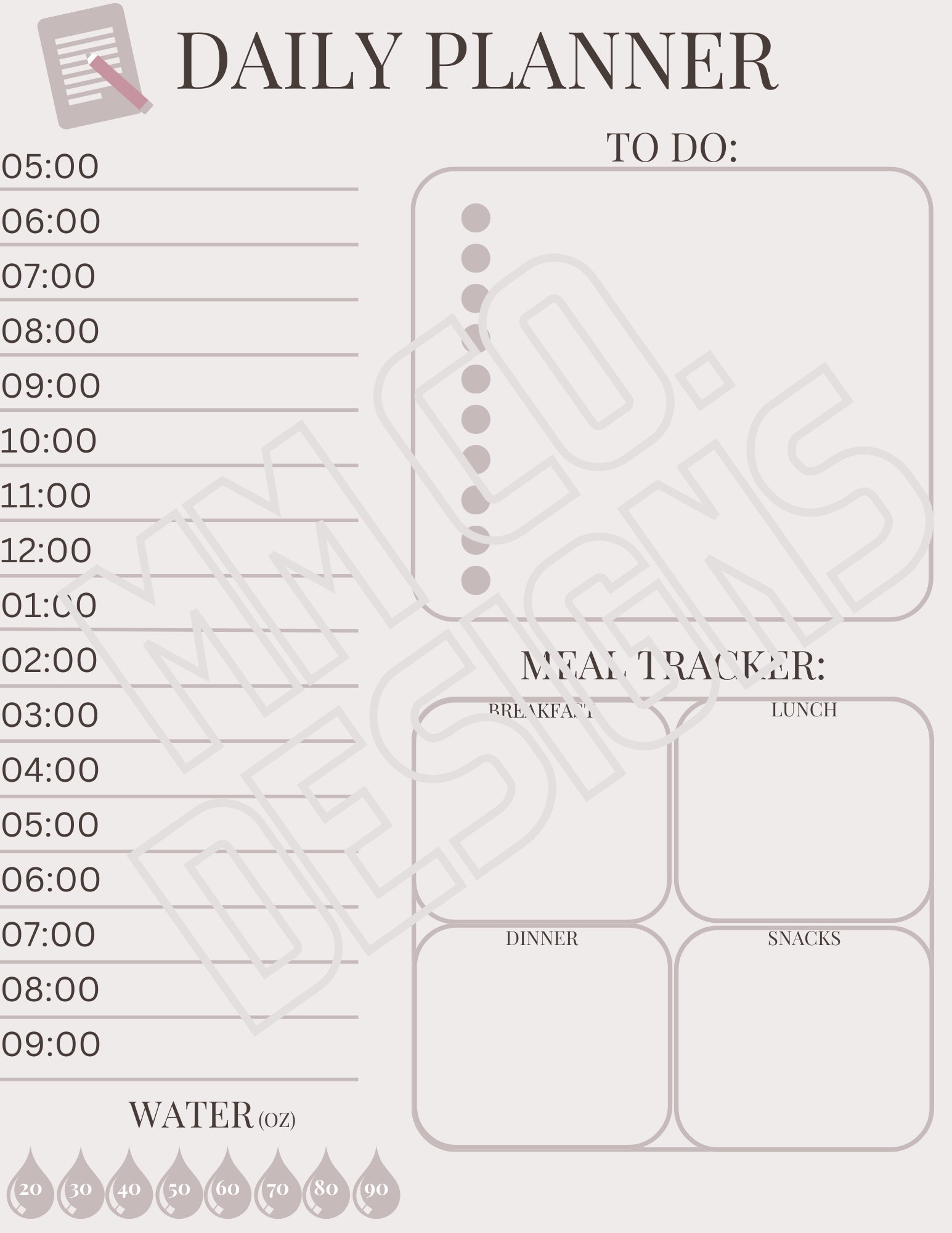 Notes Page Printable, Habit Tracker, Notes Page Planner, Daily Planner ...