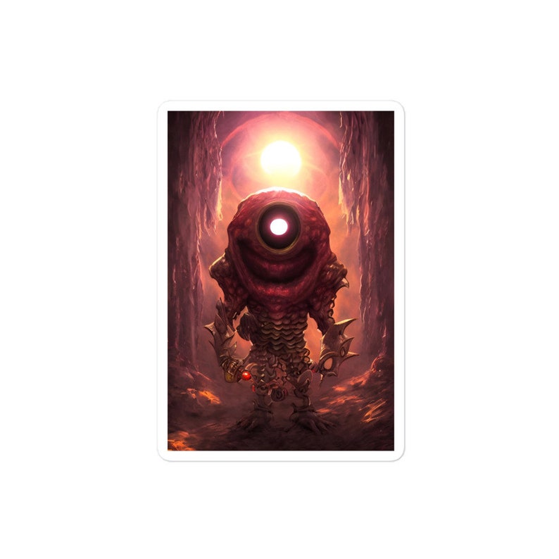Dystopian Cyclops Sticker Fantasy & Sci-fi Video Game Concept Art 3 ...