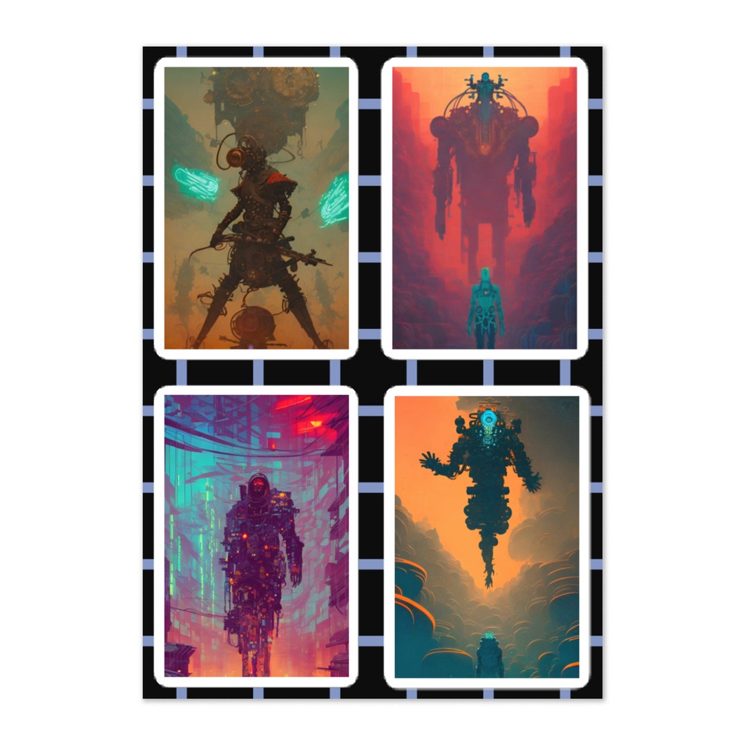 Dystopian Characters Sticker Sheet | Steampunk, Cyberpunk, & Dystopian ...