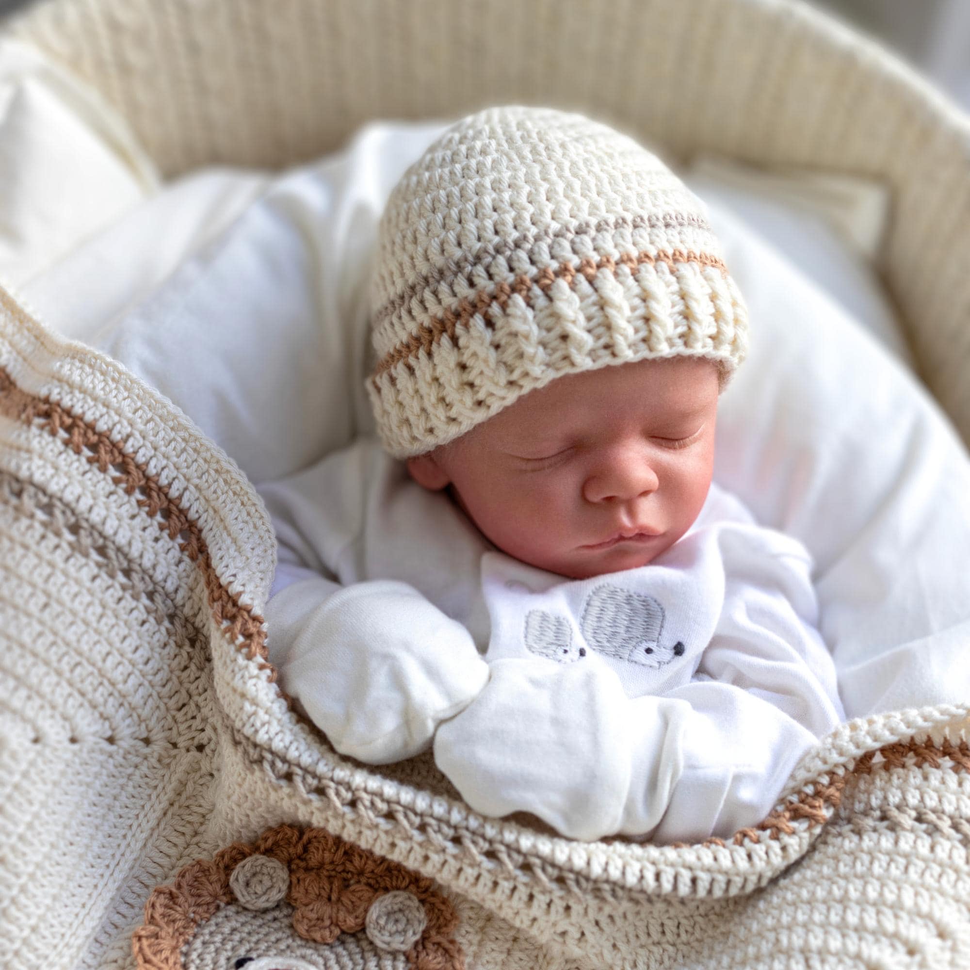Crocheted baby hats store