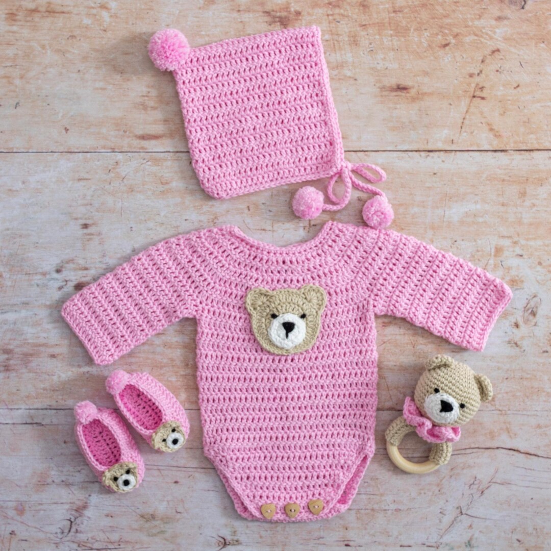 CROCHET PATTERN + VIDEO Bundle | Crochet Teddy Bear Set | Includes Baby ...