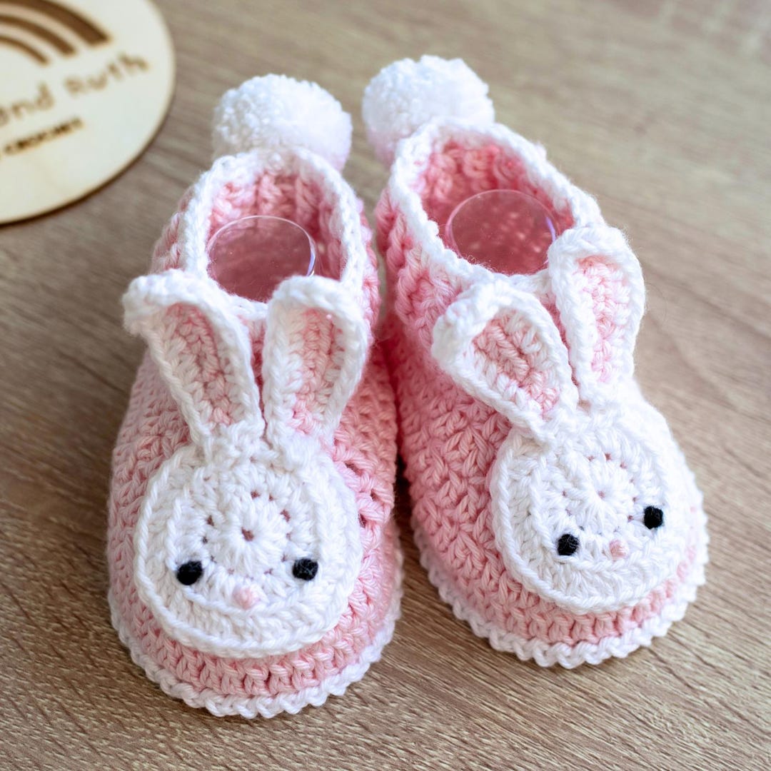 Crochet Bunny Baby Booties Pattern | PDF + Video Tutorial | 9 Sizes ...