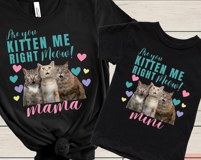 Mama Cat Mini Kitten Shirt, Matching Mom and Me Shirt, Mommy and Me ...