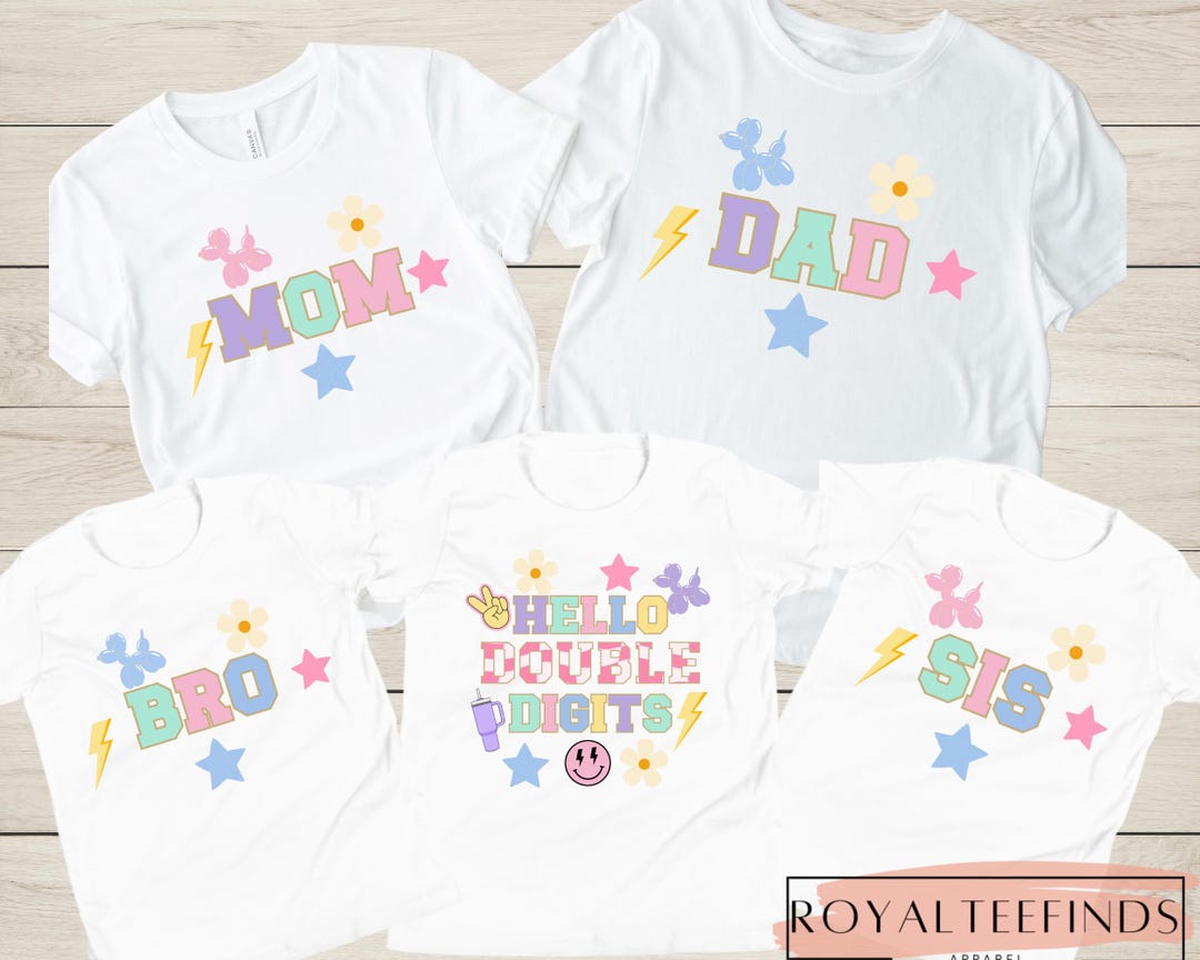 10th Birthday Tshirt Hello Double Digits Peace Out Single Digits ...