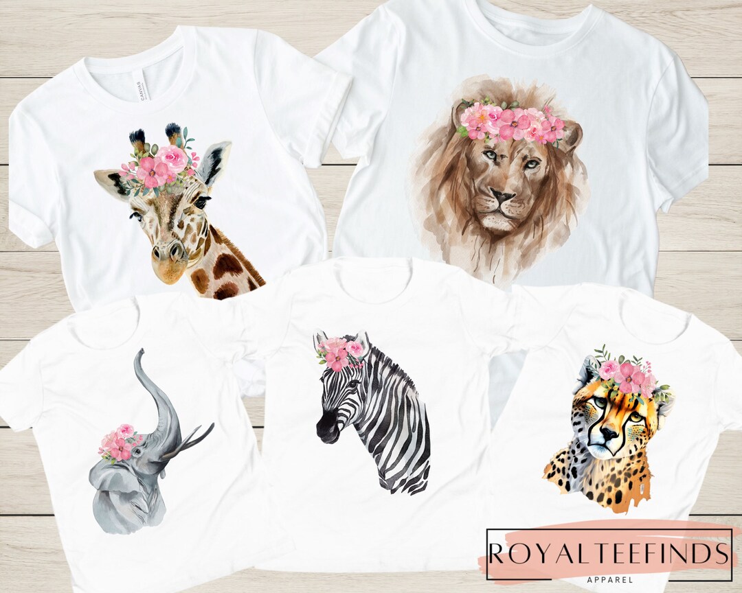 Zoo Birthday Party Shirt Party Animal Tshirts Floral Safari Animal ...