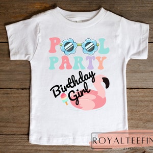 Pool Party Birthday Shirt Tropical Splish Splash Girly Pool Party ...