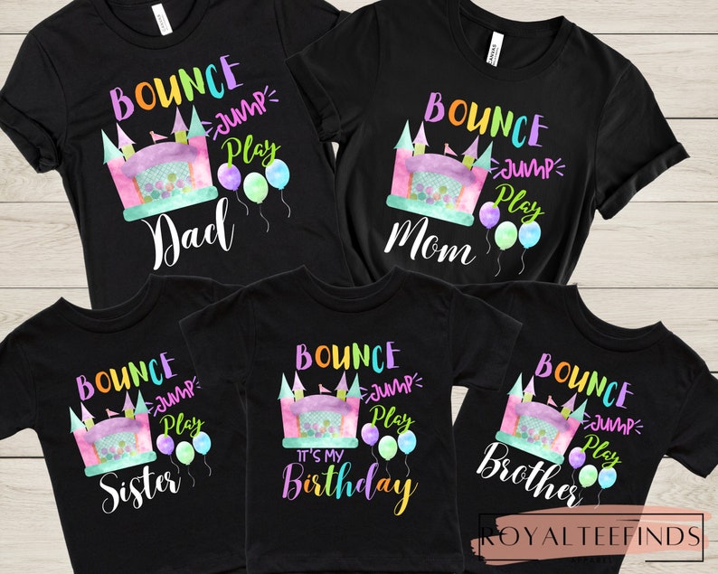 Bounce Birthday Shirt Bounce House Birthday T-shirt Bounce Party Jump ...