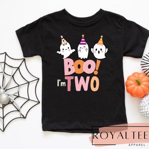 Boo Im Two Shirt Halloween Birthday 2nd Birthday Shirt Kids Halloween ...