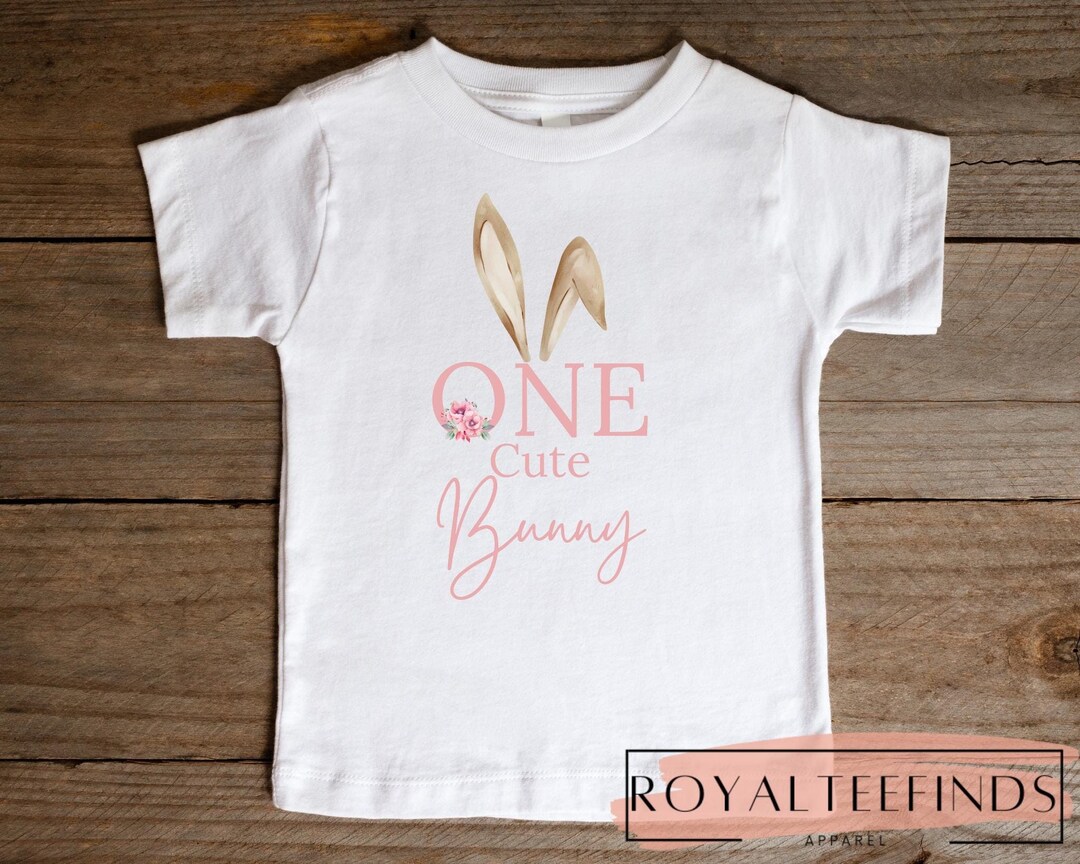 Bunny Birthday Shirt First Birthday Pink Floral Spring Rabbit Birthday ...