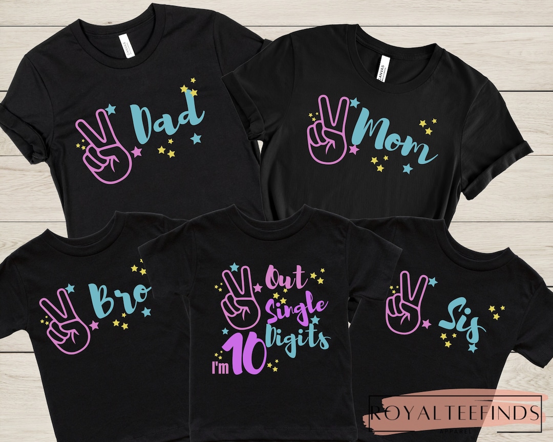 Peace Out Single Digits Shirt 10th Birthday Tshirt Peace Out Single ...