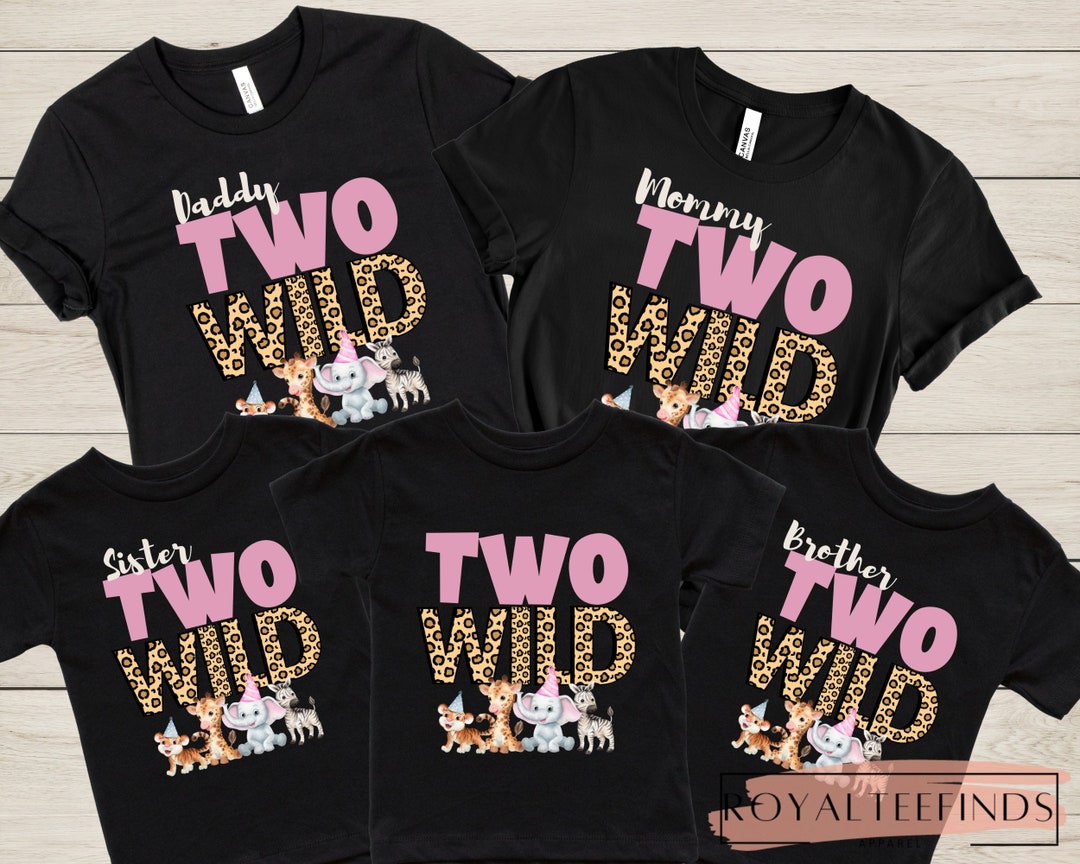 Two Wild Shirts Birthday Zoo Birthday Party Shirts Family Birthday ...