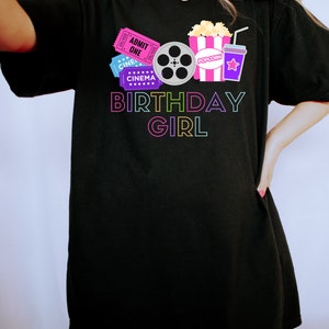 Movie Birthday Shirt Cinema Party Tshirt Movie Party Birthday T-shirt ...