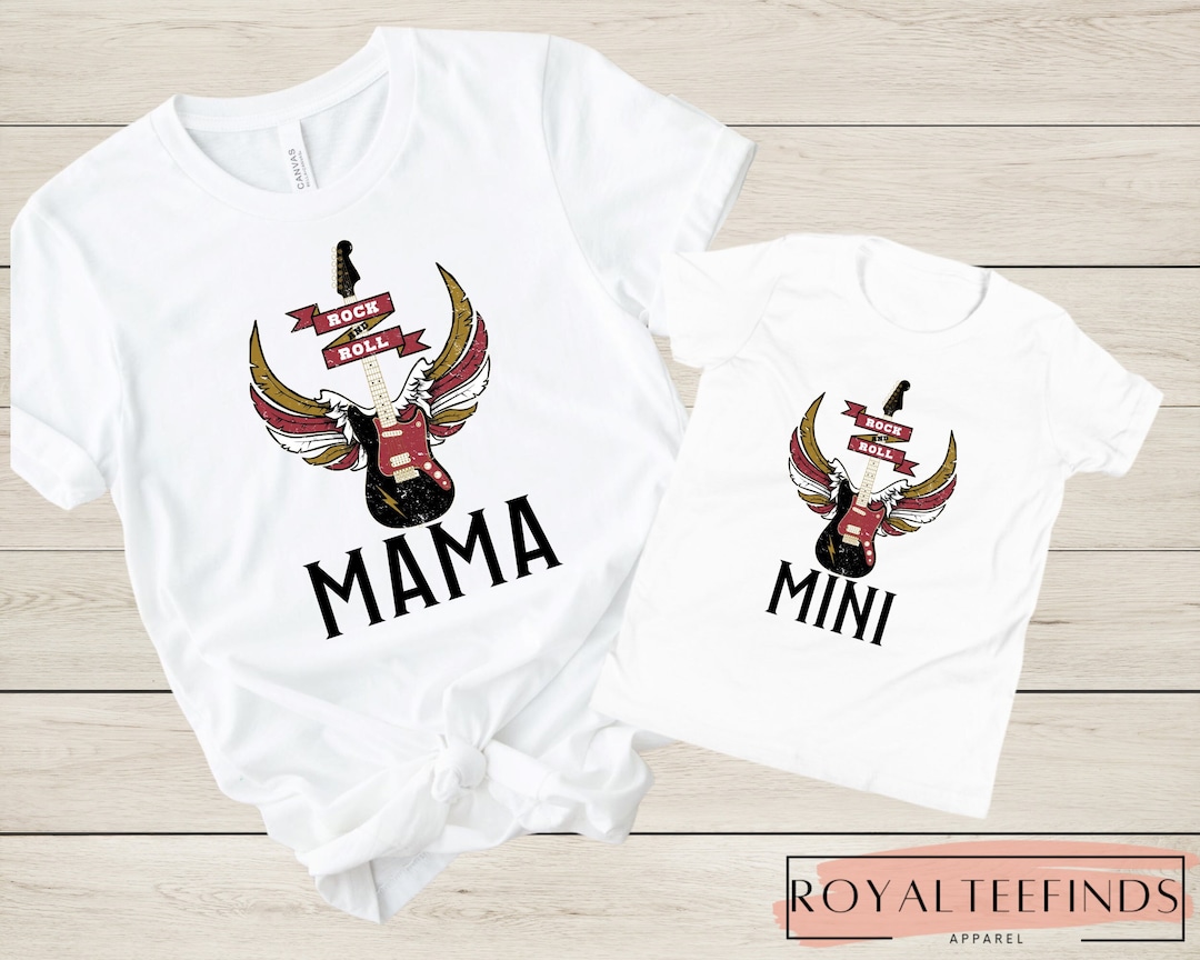 Rock N Roll Shirt Mommy and Me Matching Tshirt Rock Mom Shirt Rock N ...