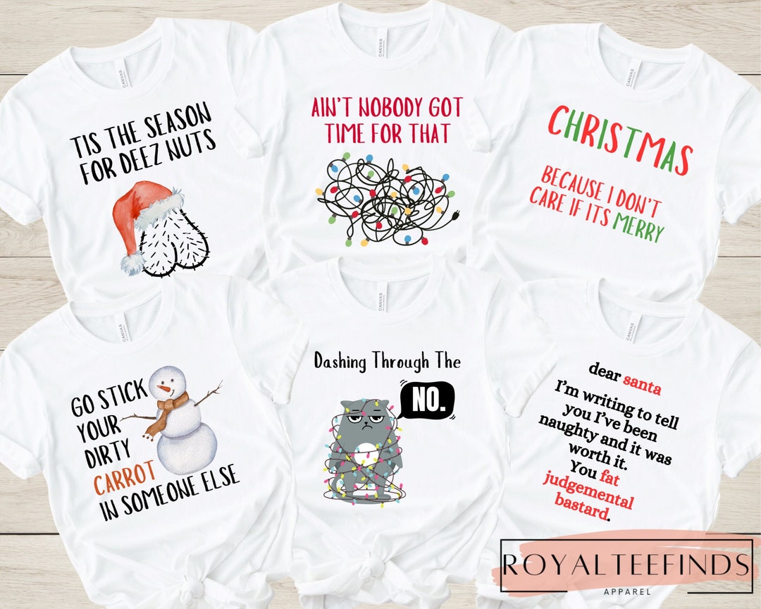 Rude Christmas Adult Christmas Shirt Funny Christmas Tshirt Raunchy ...