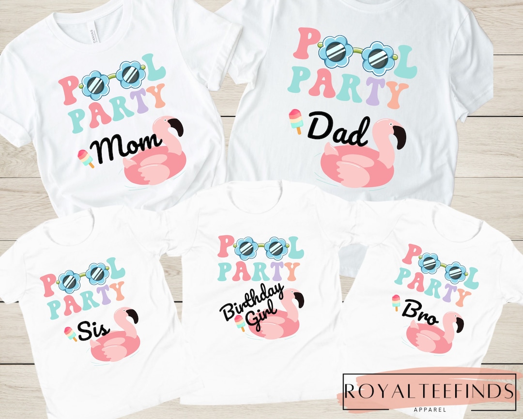 Pool Party Birthday Shirt Tropical Splish Splash Girly Pool Party ...