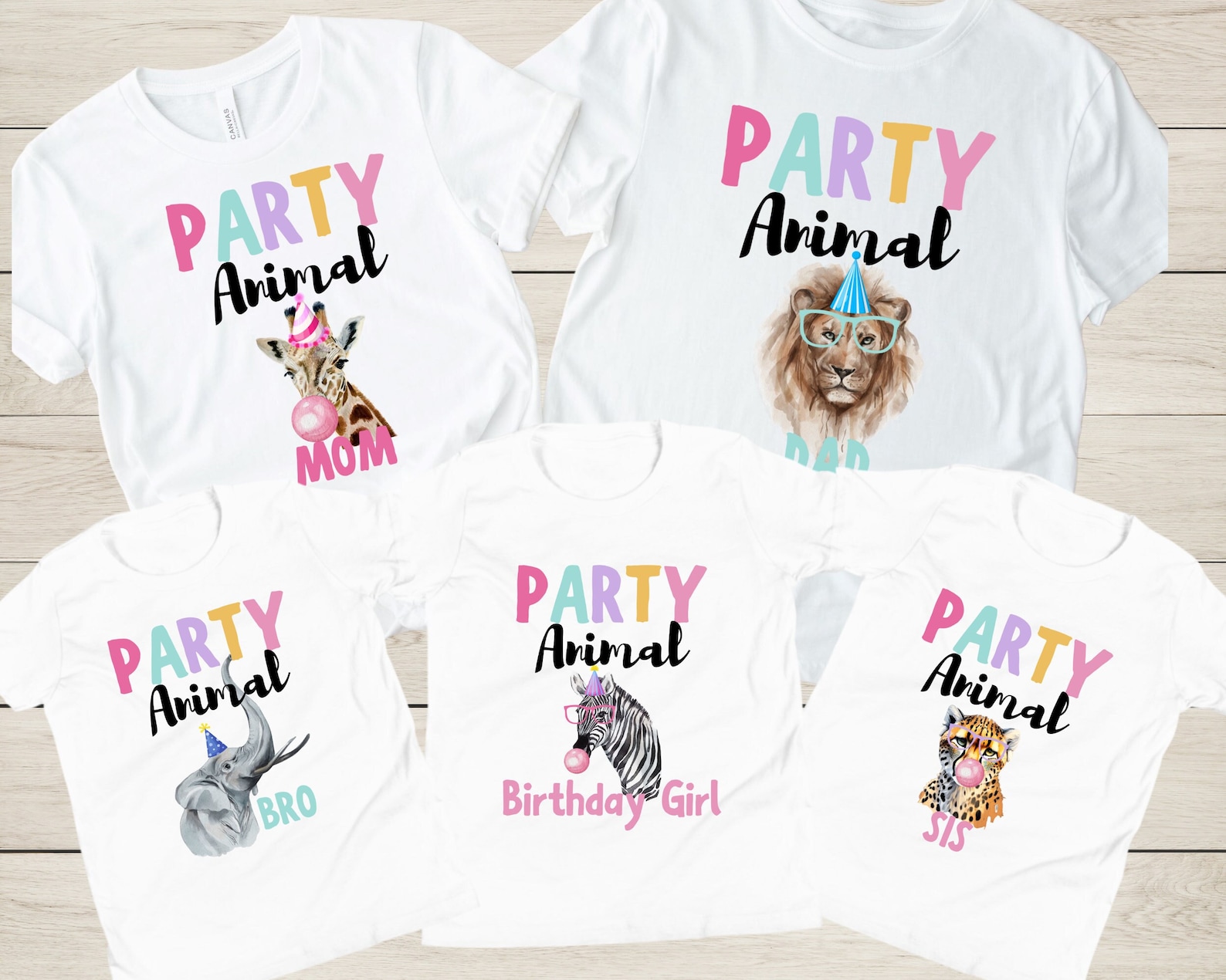 Party Animal Shirts Zoo Birthday Party Shirts Family Birthday Tshirts ...