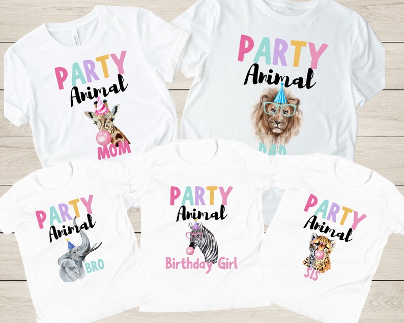 Party Animal Shirts Zoo Birthday Party Shirts Family Birthday Tshirts ...