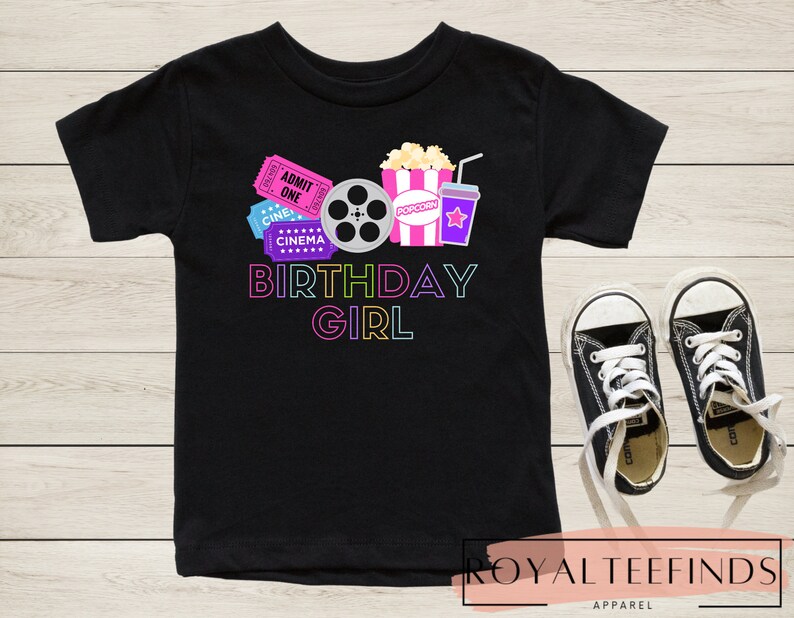 Movie Birthday Shirt Cinema Party Tshirt Movie Party Birthday - Etsy
