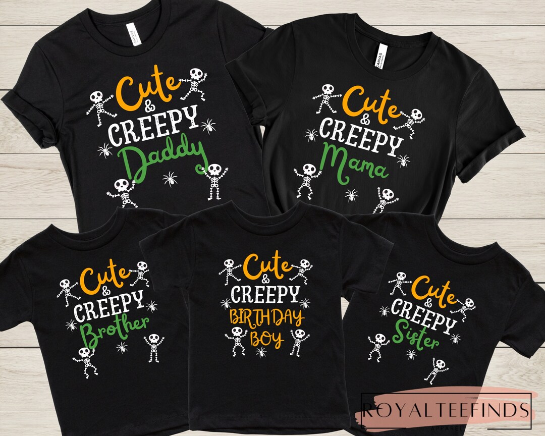 Cute and Creepy Shirt Halloween Birthday Skeleton Shirt Skeleton ...