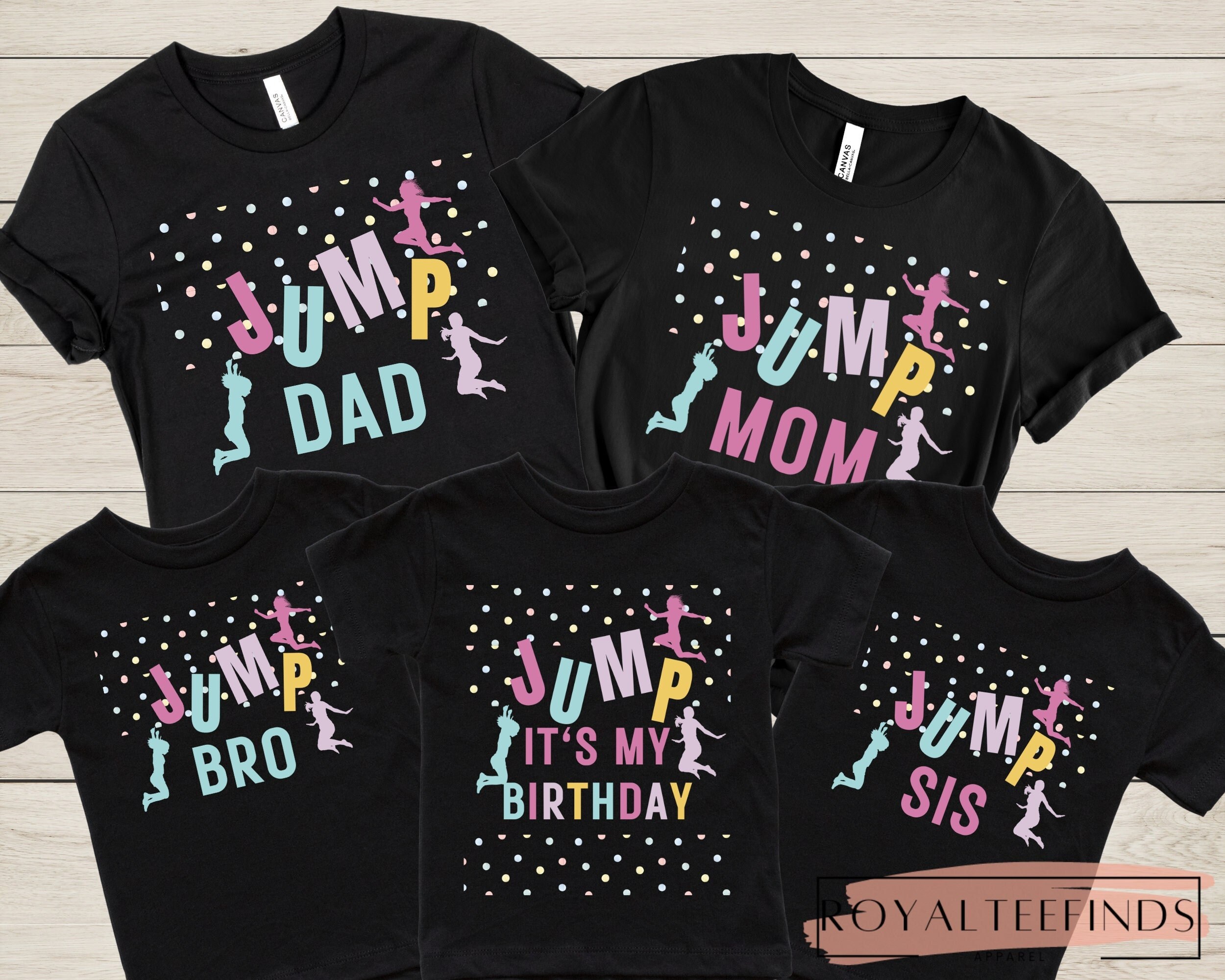 Jump Birthday Shirt Trampoline Party T-shirt Bounce House Party Tshirt ...