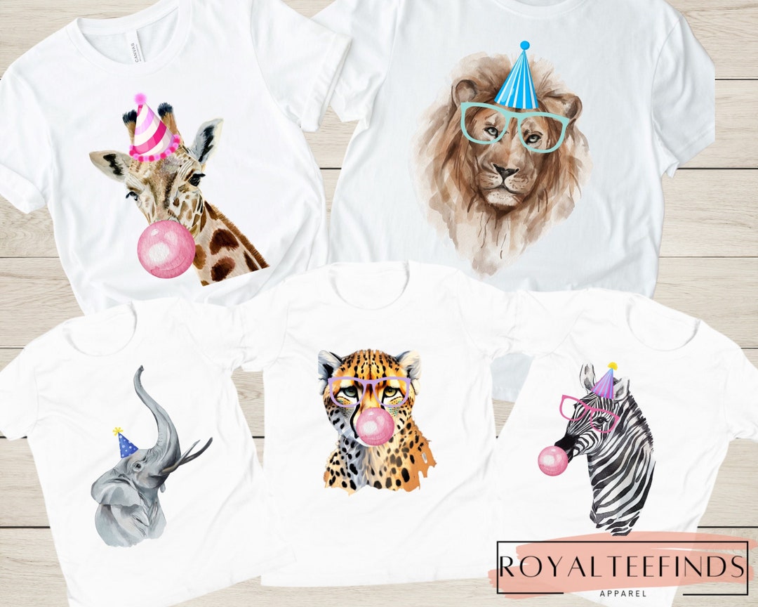 Zoo Birthday Party Shirt Party Animal Tshirts Safari Animals Birthday ...