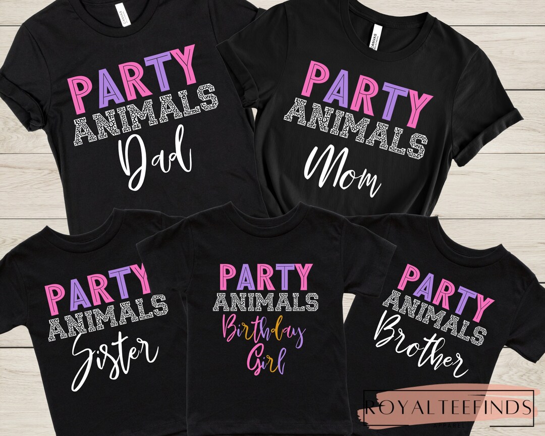 Party Animal Birthday Shirt Leopard Print Birthday Tshirts Jungle Theme ...