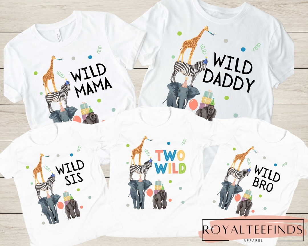 Petting Zoo Birthday Shirt Party Animals Two Wild Birthday Tshirt Zoo ...