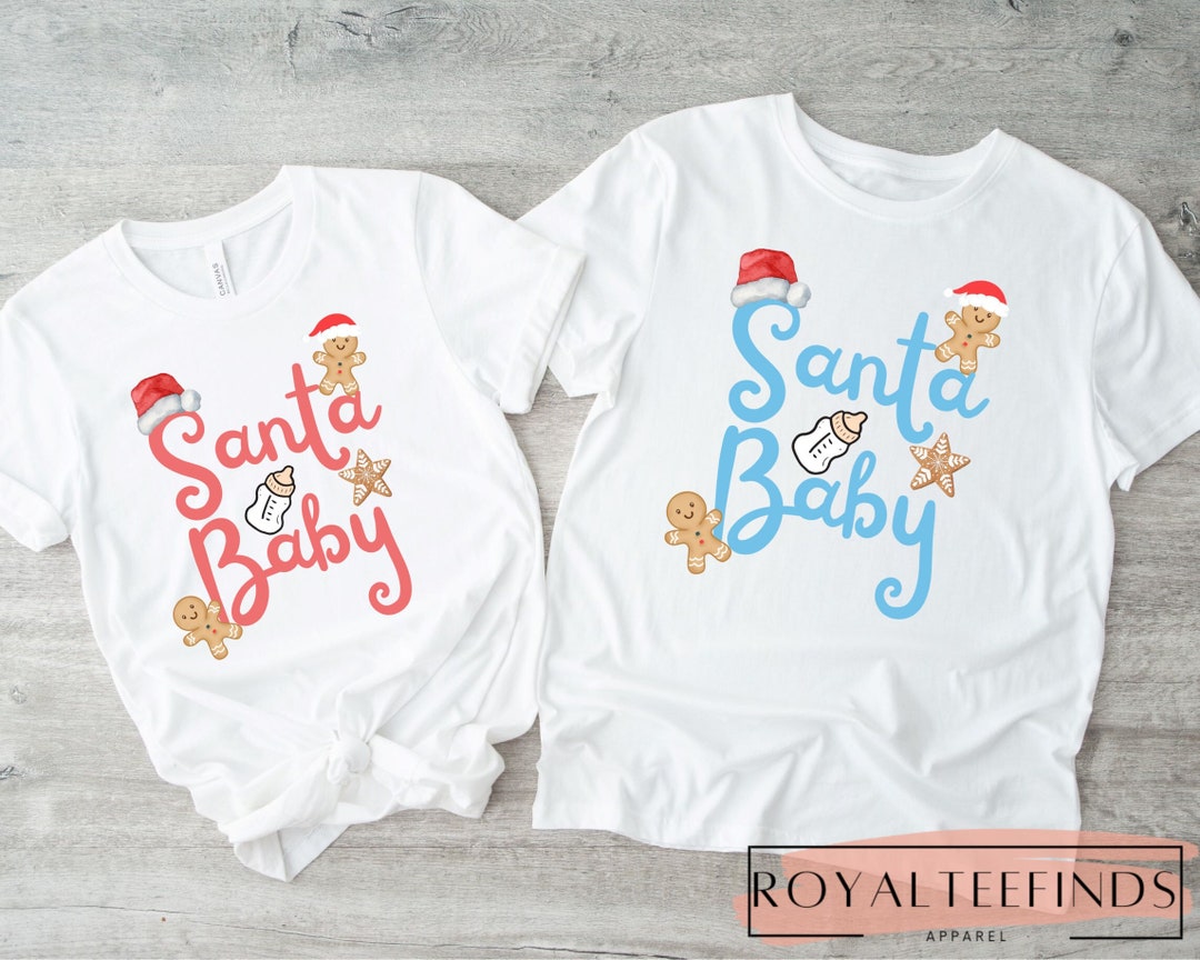 Christmas Gender Reveal Shirt Santa Baby Shirt Christmas He or She ...