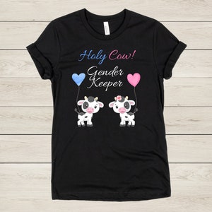 Baby Cow Gender Reveal Shirt Cow Baby Shower Shirt Farm Animal Gender ...